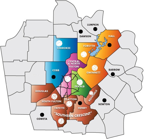 County Coverage | AOS Service Area in Atlanta, Georgia